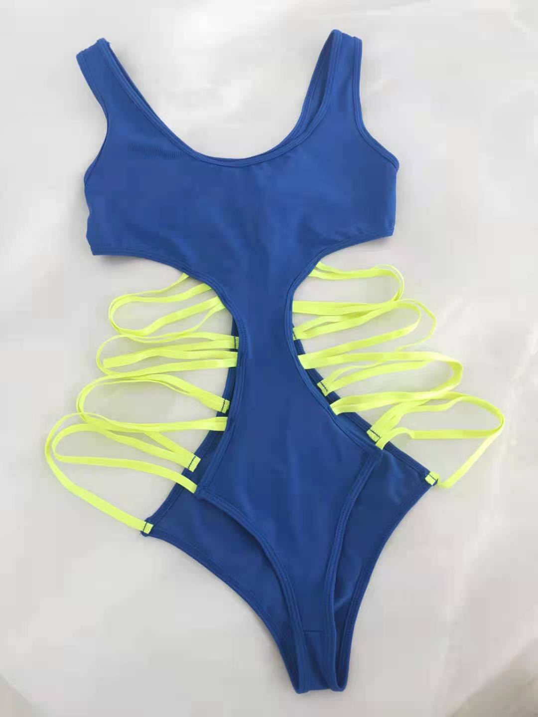 Lace-up Cutout One Piece Swimsuit