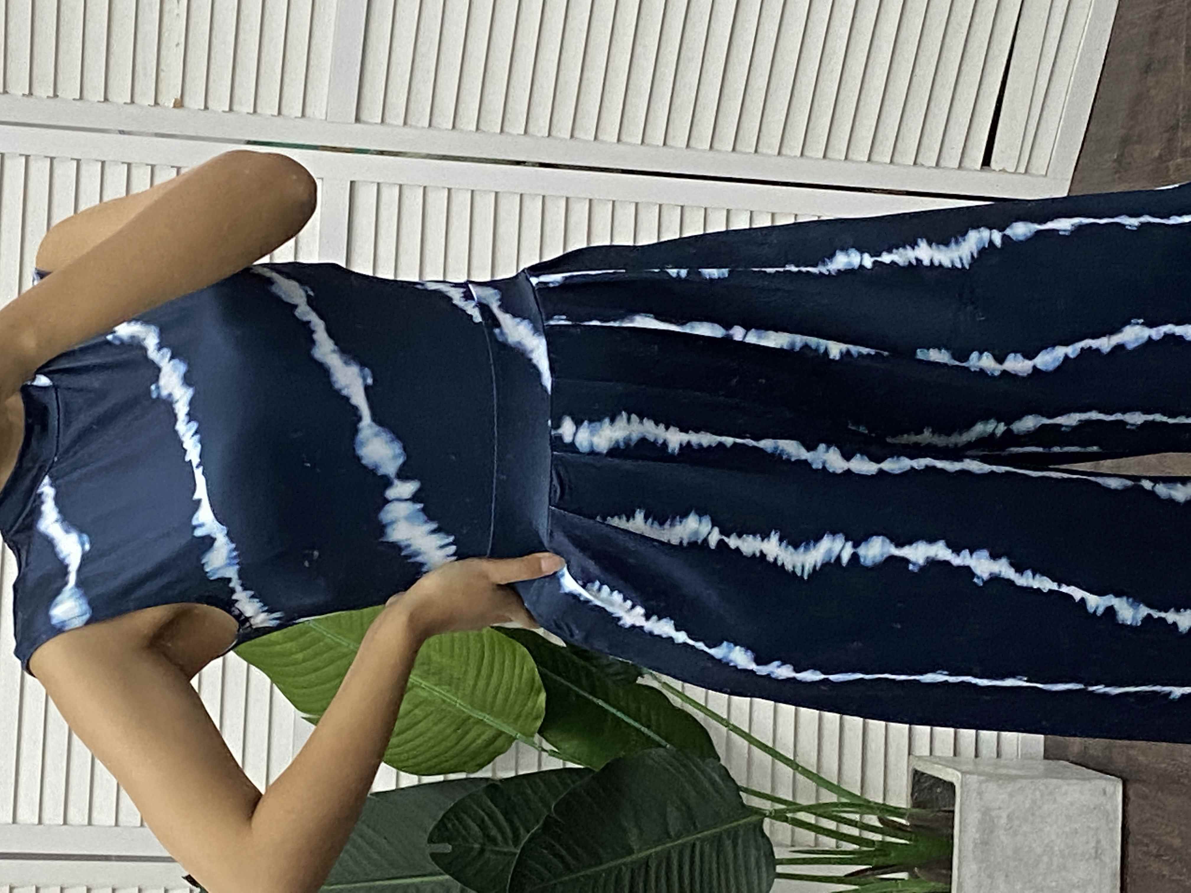 Tie Dye Print Sleeveless Wide Leg Jumpsuit