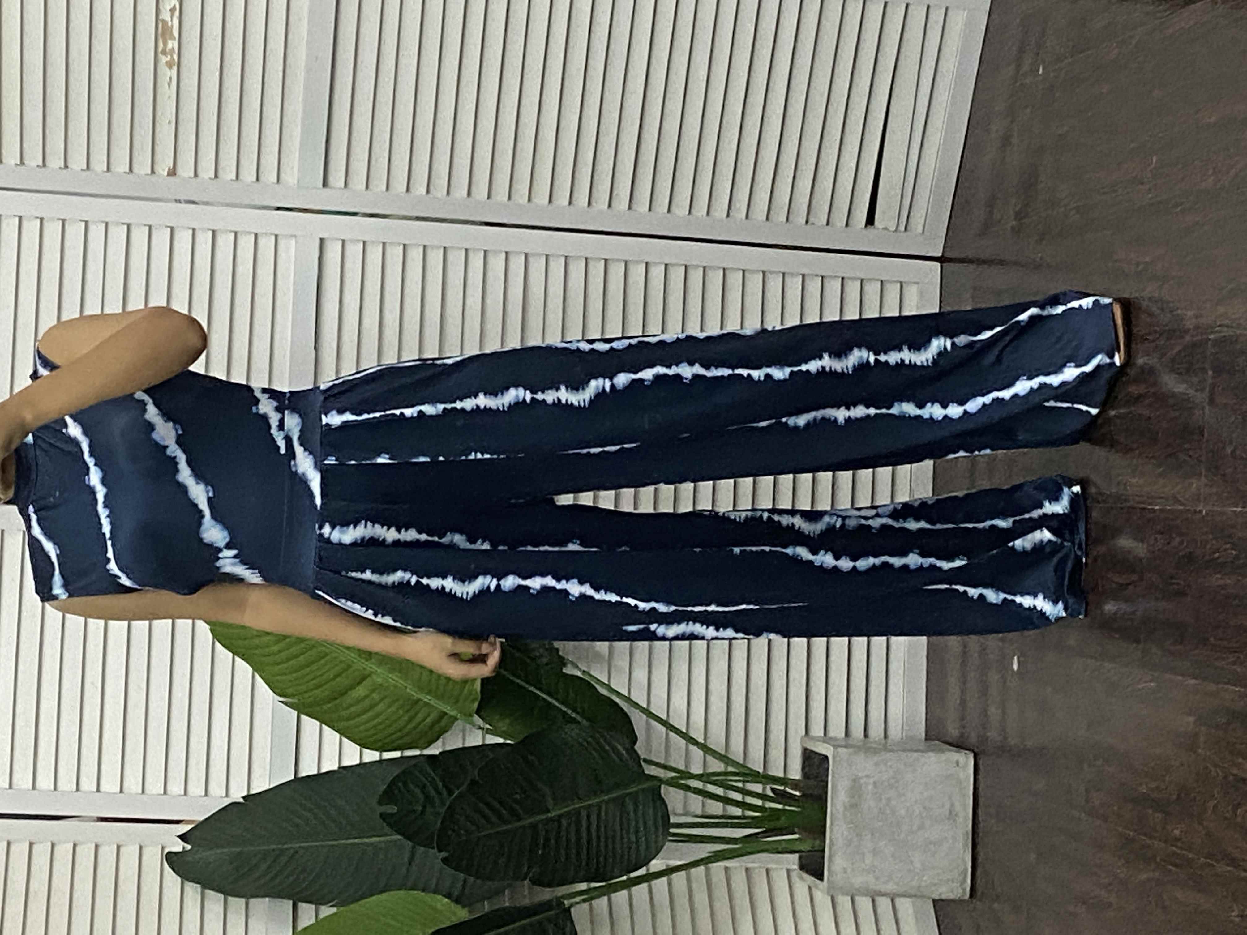 Tie Dye Print Sleeveless Wide Leg Jumpsuit