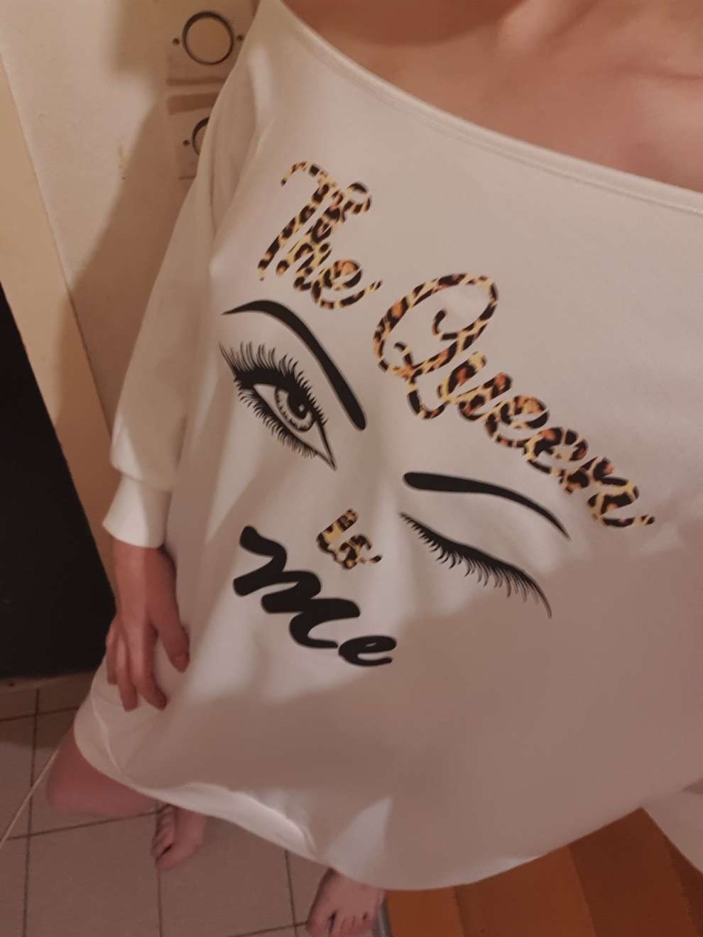 Figure Letter Print Long Sleeve Casual Dress