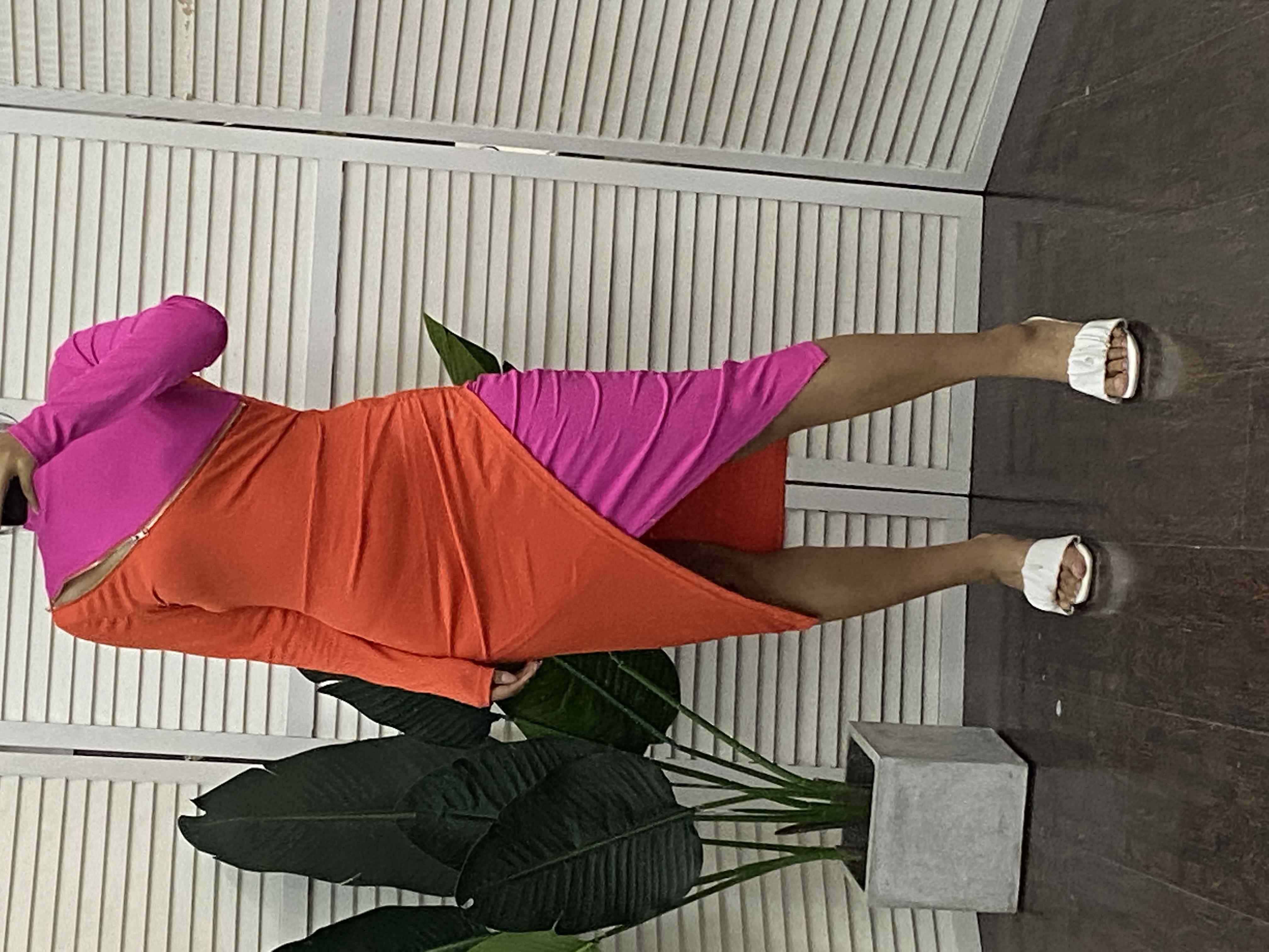 Colorblock Zip Detail Long Sleeve Bodycon Dress