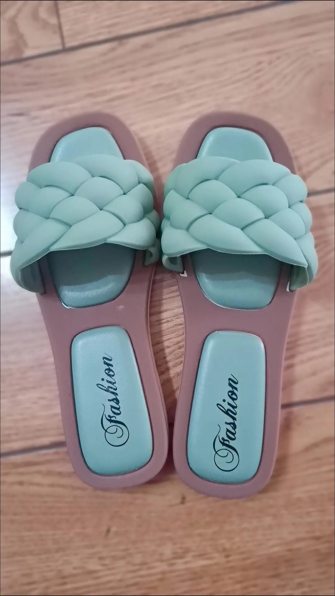 Braided Square Toe Casual Flat Slippers