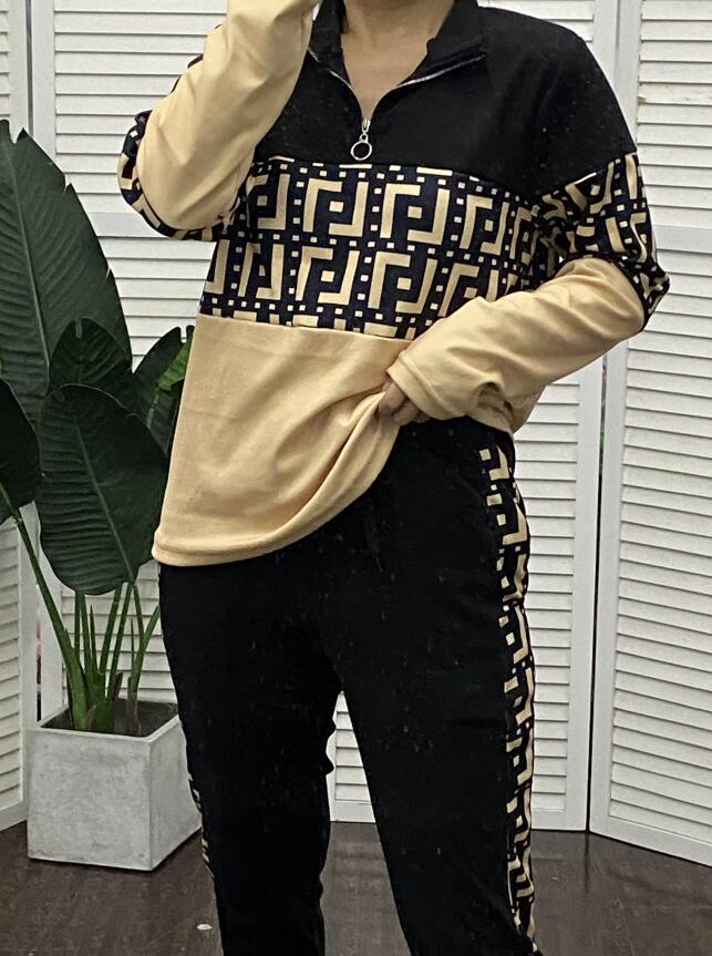 Colorblock Geo Print Long Sleeve Top & Pants Set