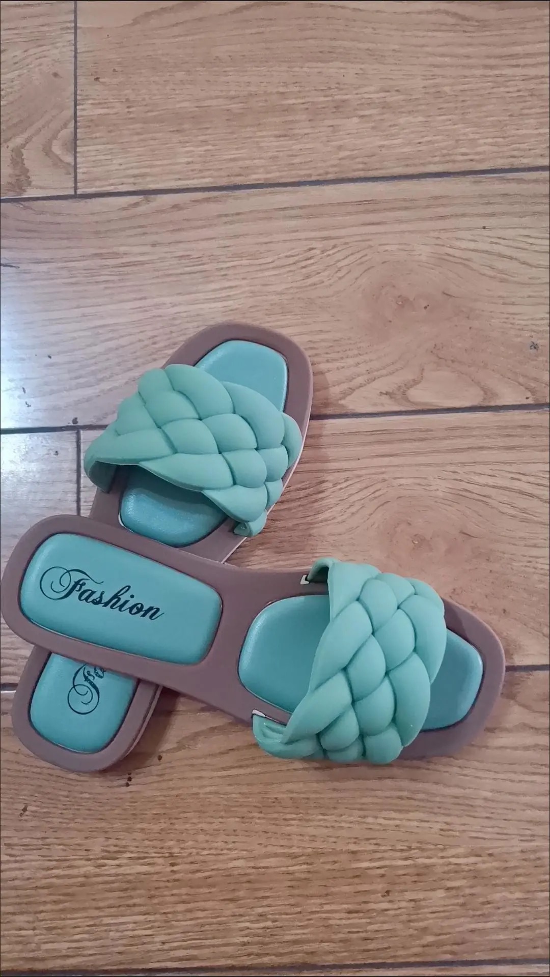 Braided Square Toe Casual Flat Slippers