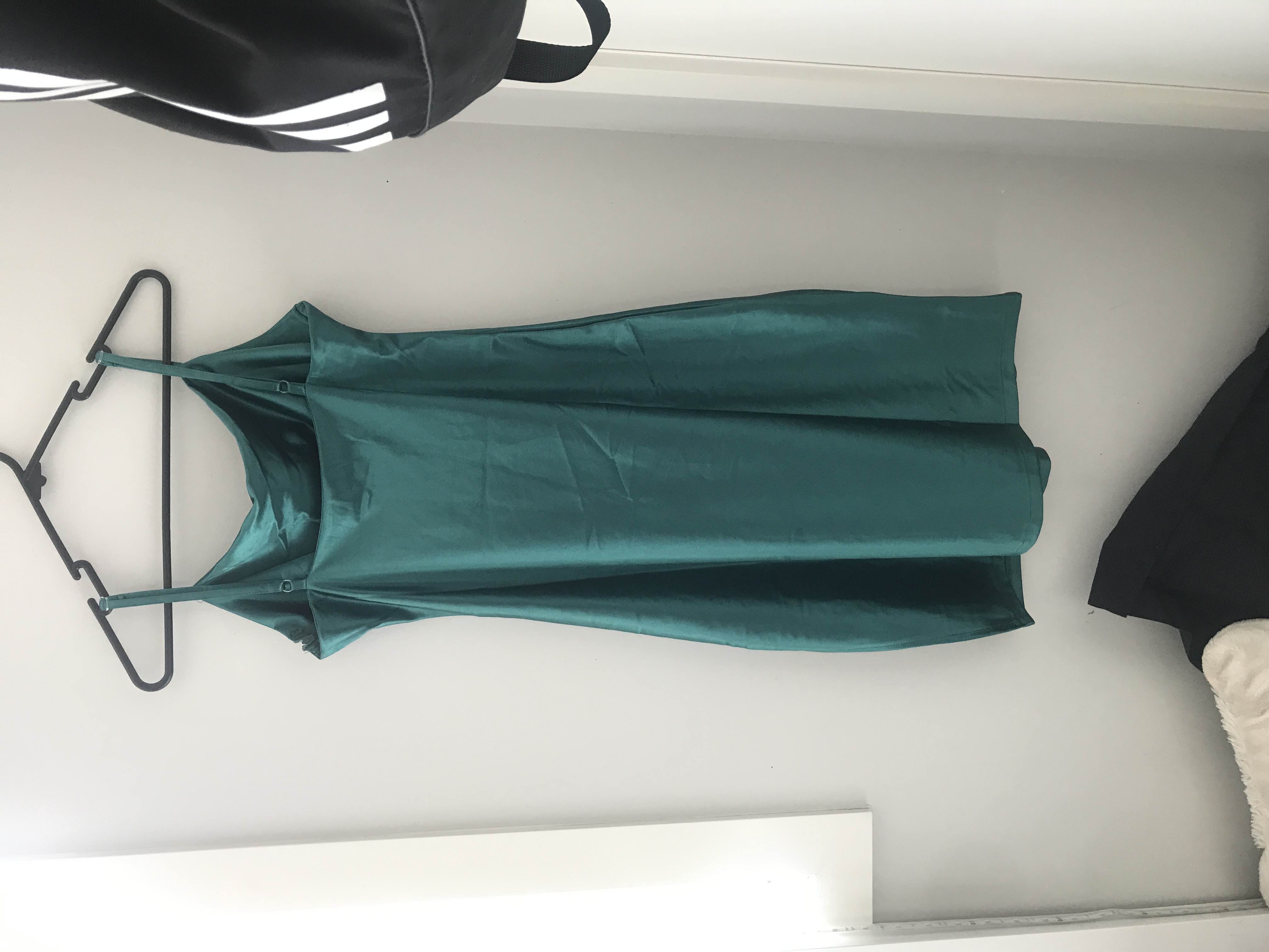Plunge Neck Satin Mini Dress