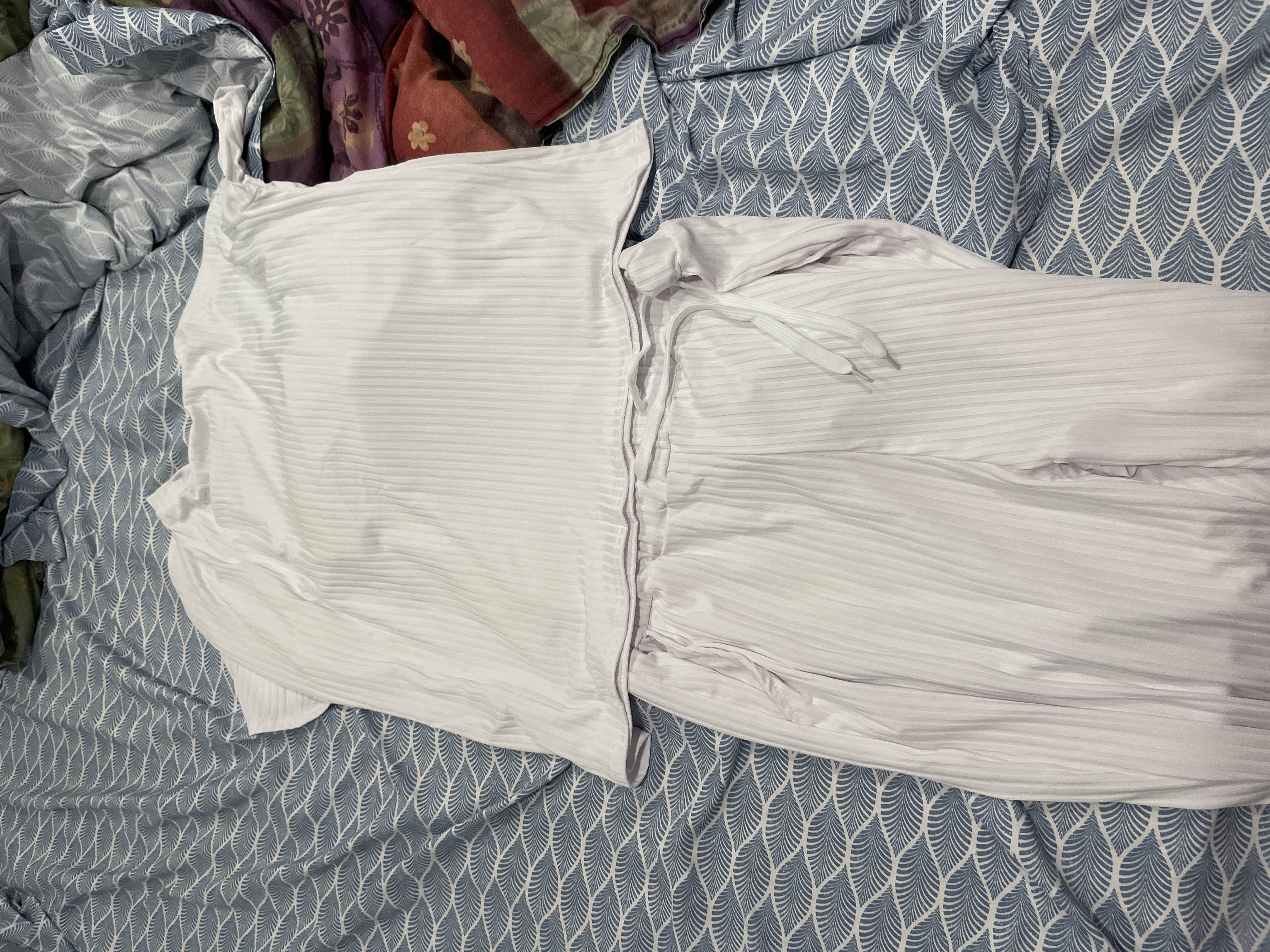 Short Sleeve Top & Drawstring Pocket Design Pants Set