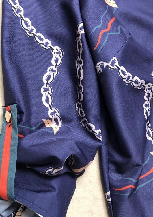 Chain Print Button Through Casual Shirt