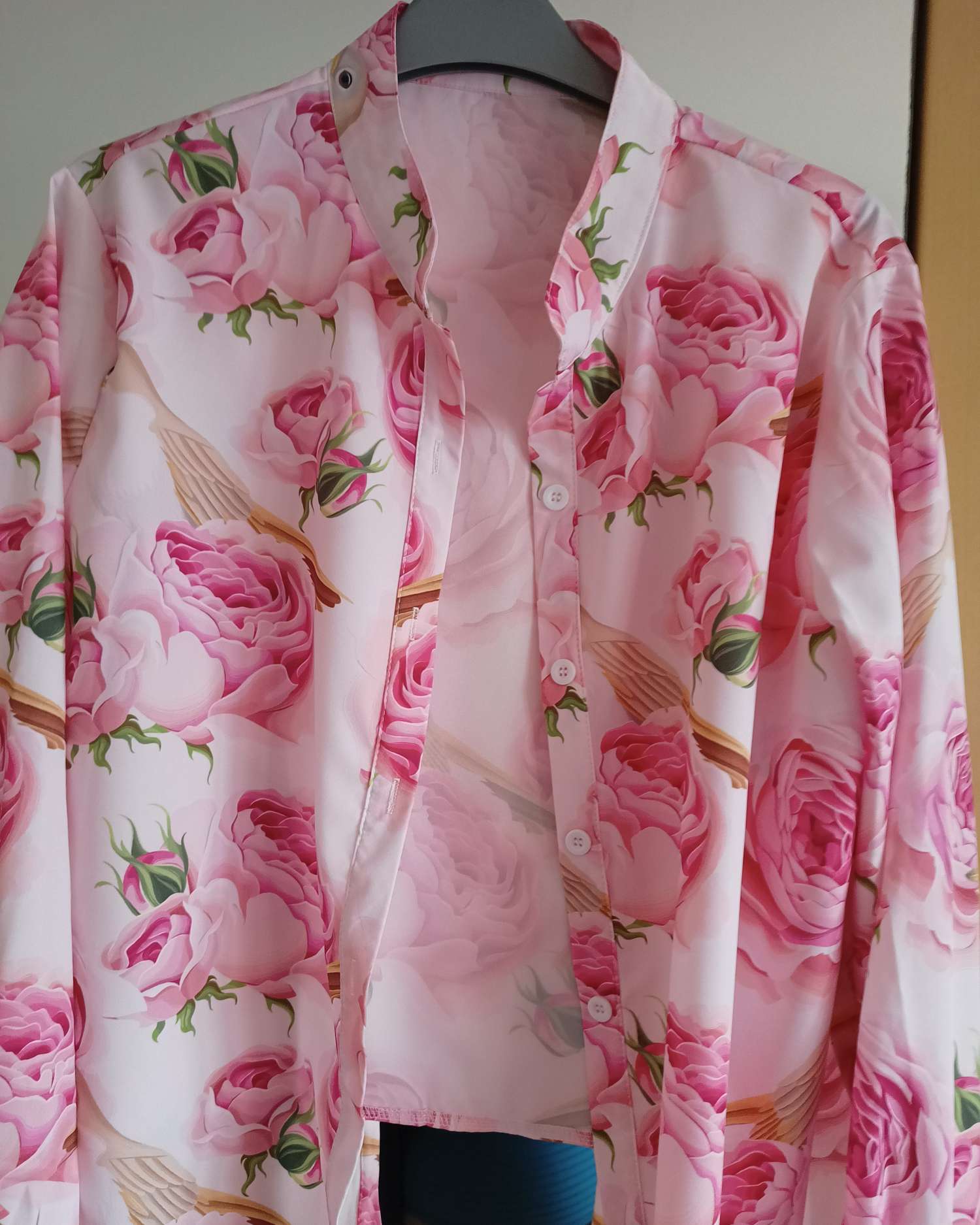 Floral Print Long Sleeve Buttoned Top