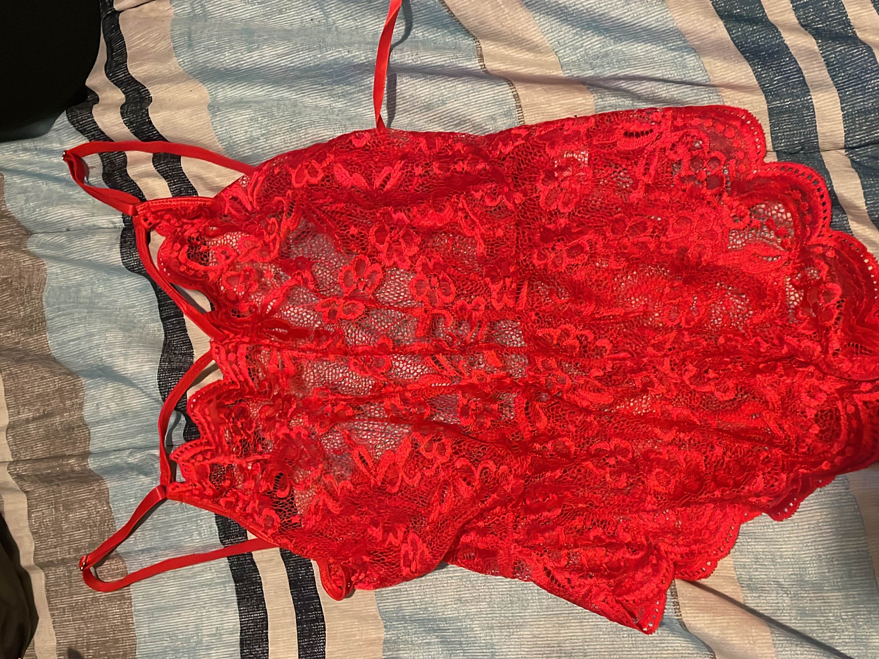 Spaghetti Strap Backless Crotchless Lace Teddy