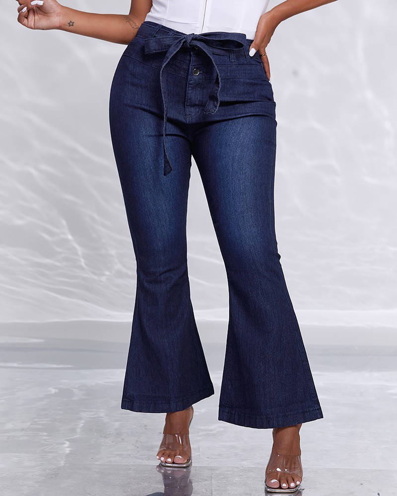 High Waist Bell-Bottom Jeans