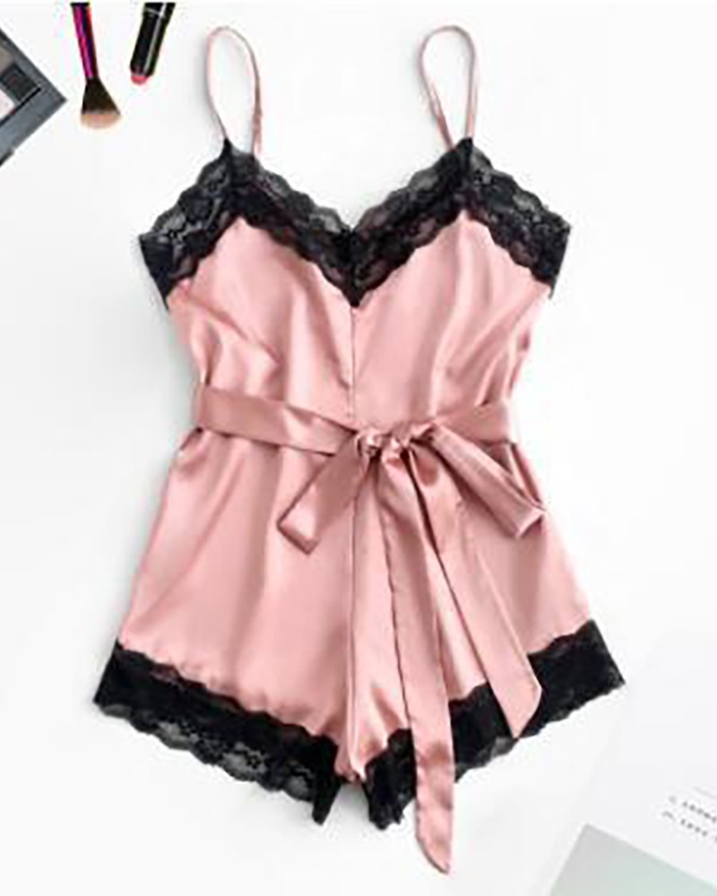 Lace Insert Cami Sleepwear