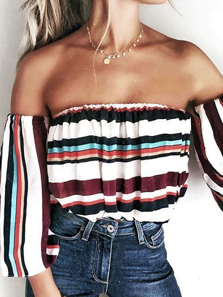 Spring Off Shoulder Half Sleeve Casual Blouse