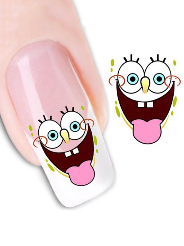 Cute Cartoon Nail Art Nail Polish Decals Water Transfer Stickers ...