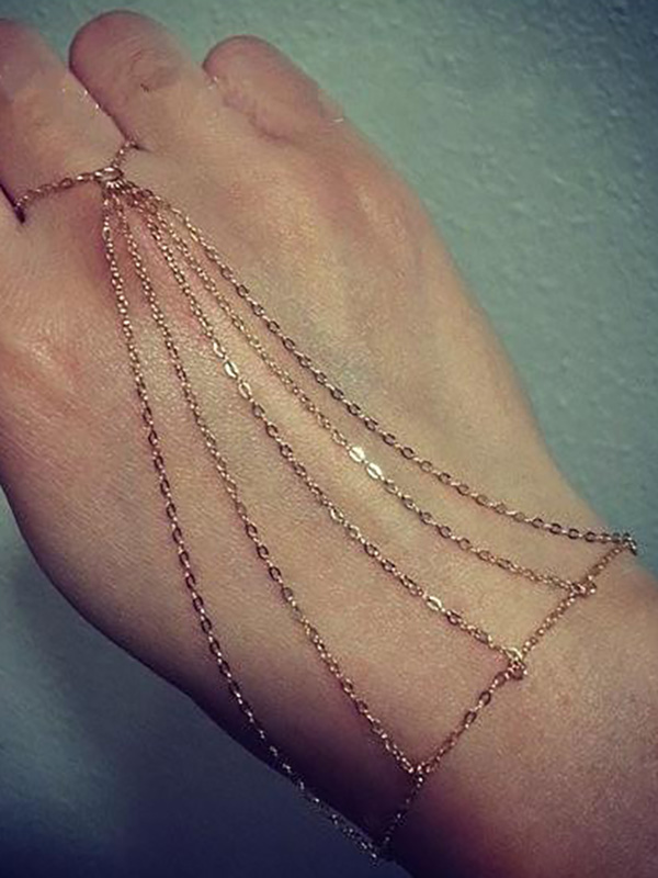 NEW fashionable finger loop Hand Harness Bracelet & bangles for Women