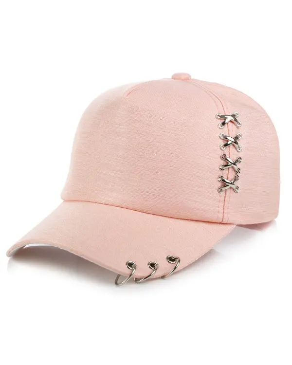 Metal Ring Criss Cross Baseball Cap